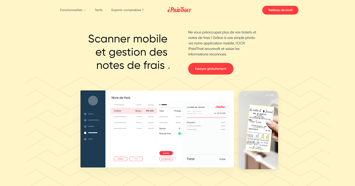 Bill scanner and expense management